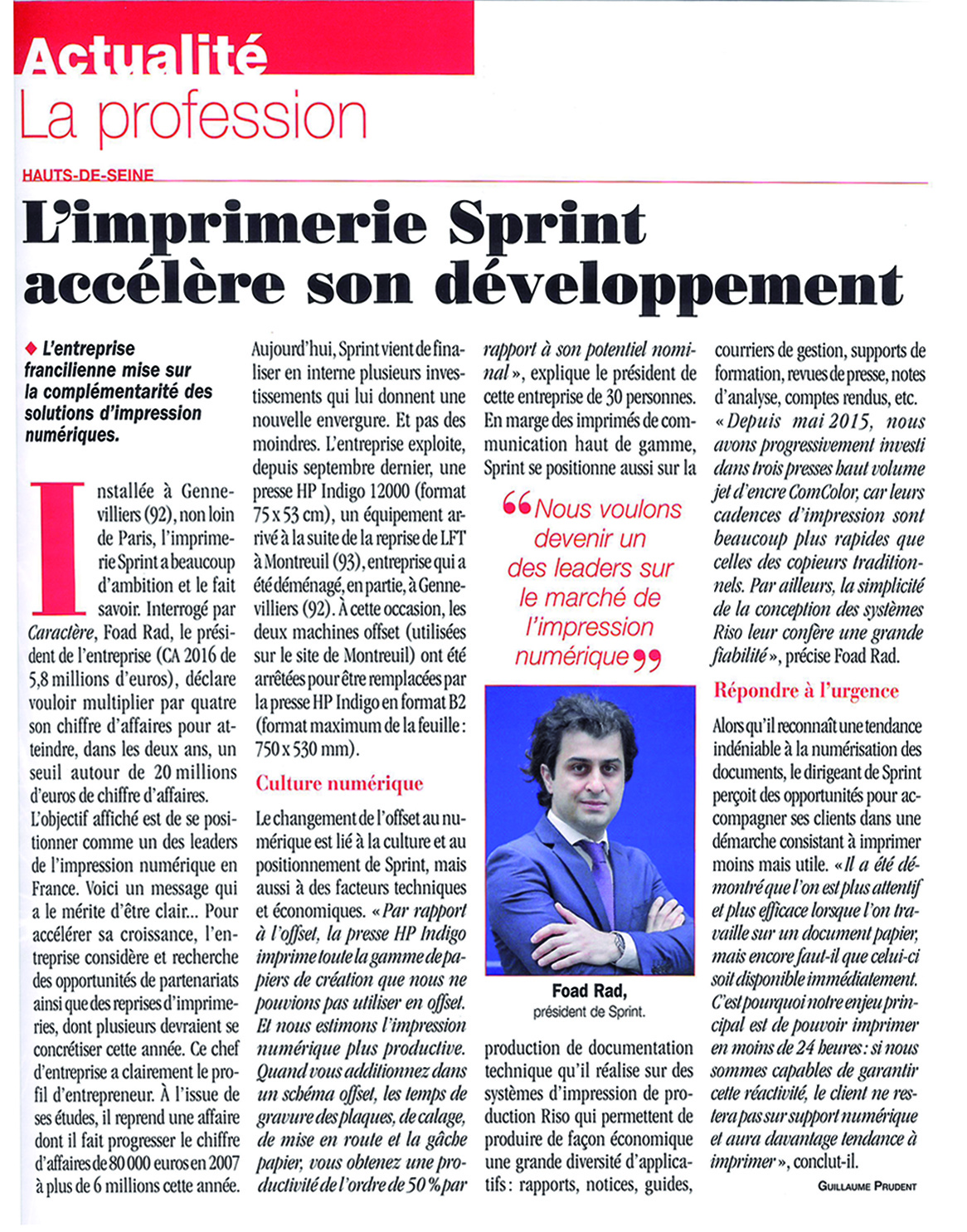 Sprint impression numérique a été crée par Foad rad-Sprint, c'est un ...